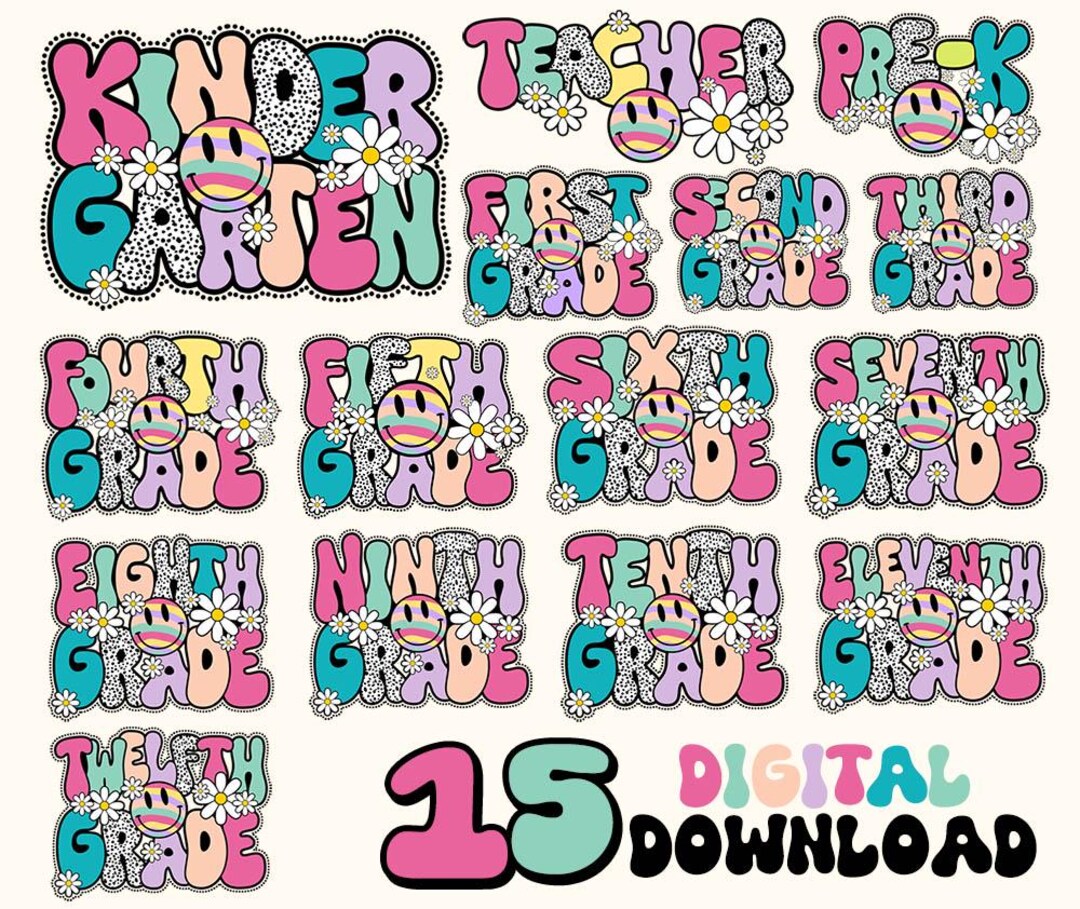 Back to School Bundle, Teacher PNG, Kindergarten, First Day of School ...