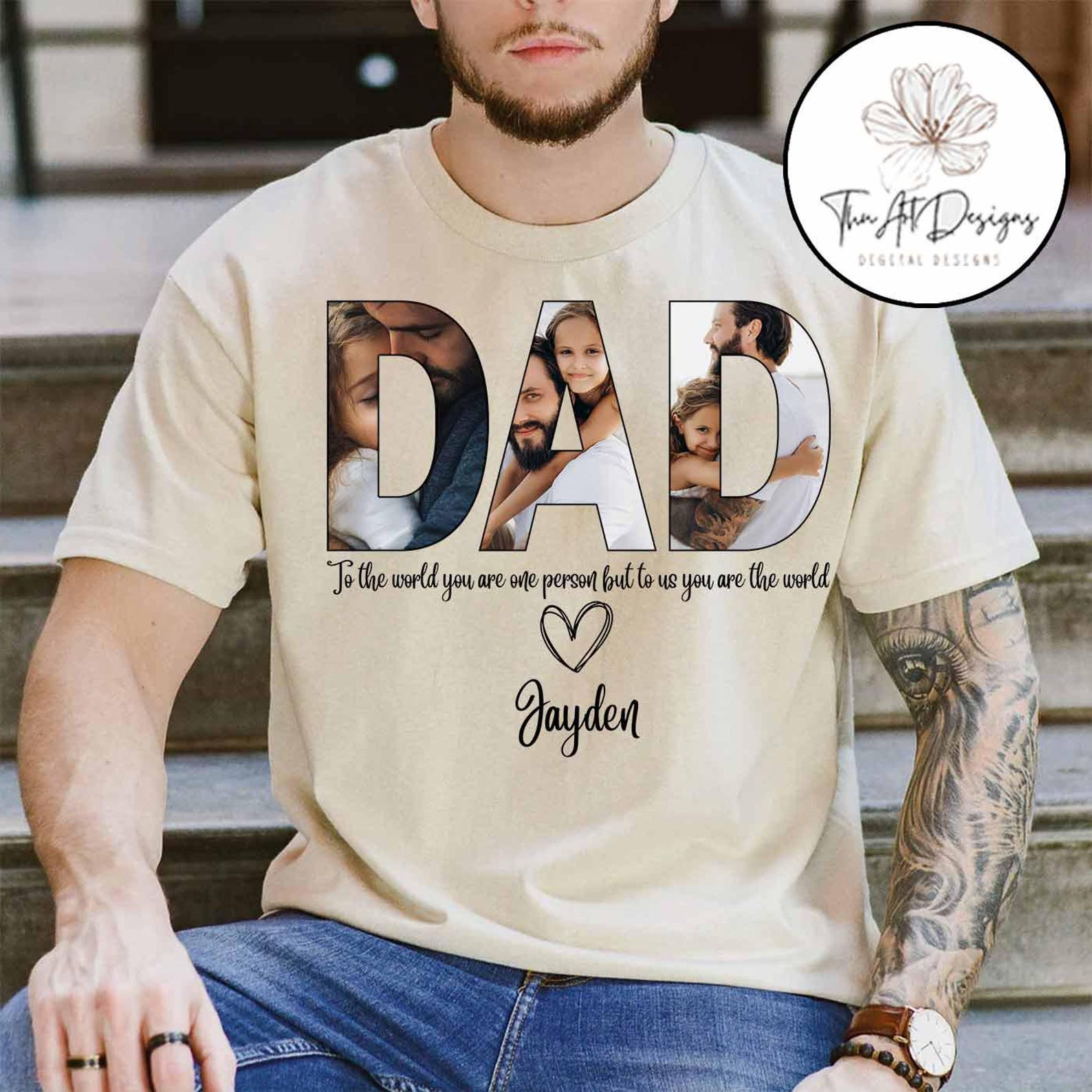 Custom Dad Photo Canva Template, Personalized Photo Png, Custom Design ...