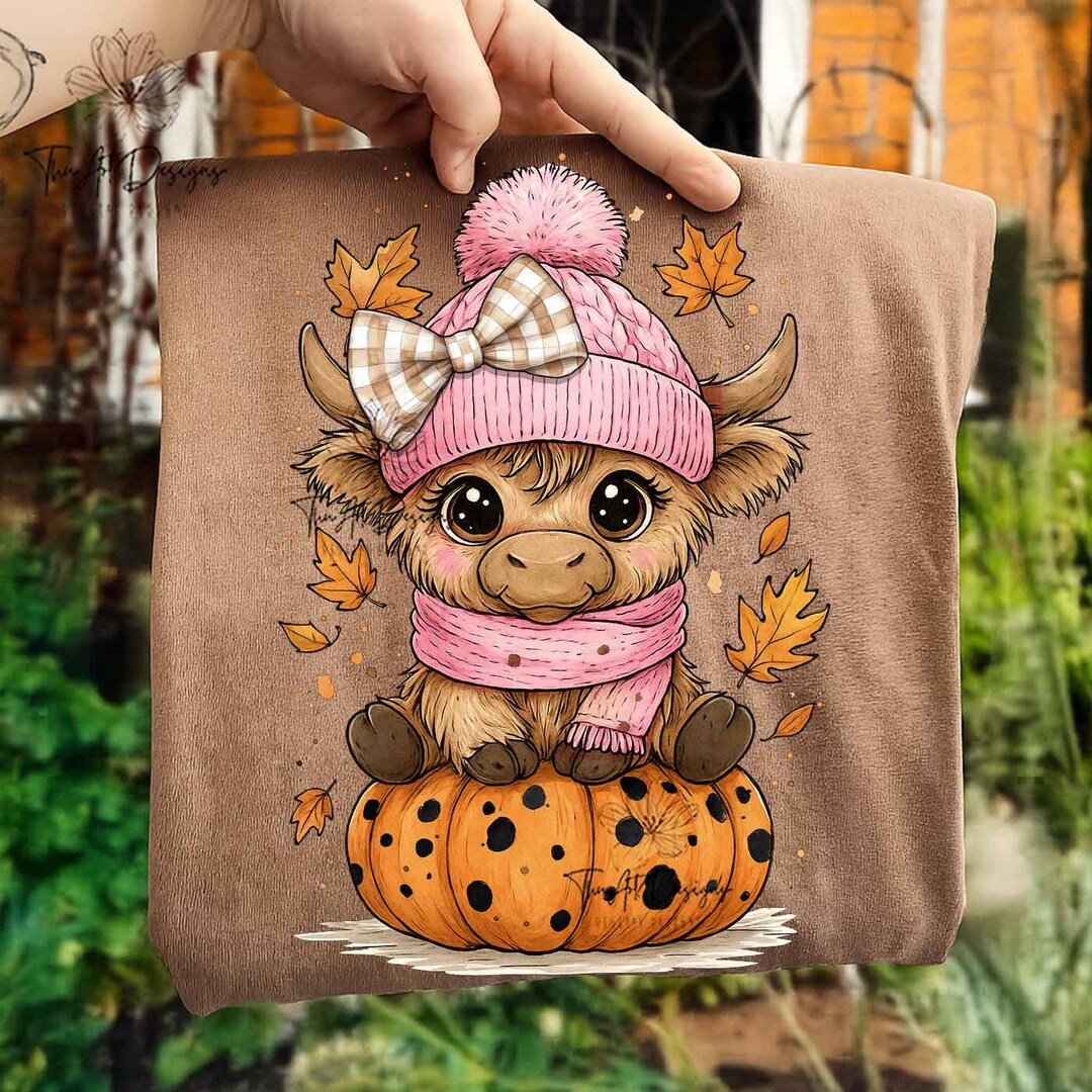 Retro Halloween Highland Cow PNG, Moo I Mean Boo Design, Funny Pumpkin ...