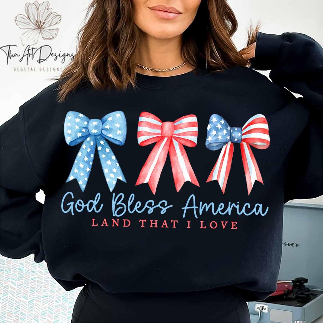 God Bless America Png, Coquette Fourth of July PNG, Sublimation Art ...