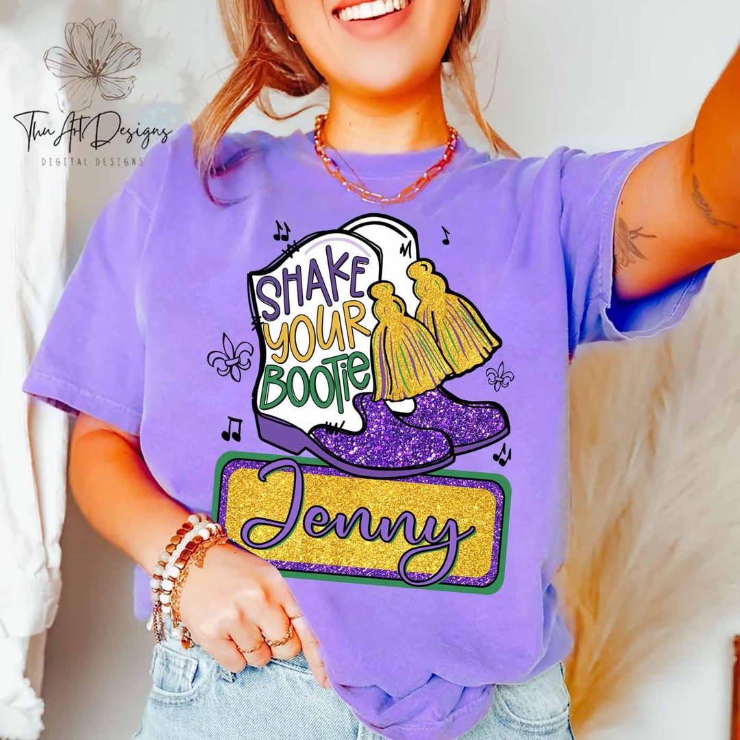 Mardi Gras Boots Png, Shake Your Bootie PNG, Mardi Gras Cowboy Boot ...