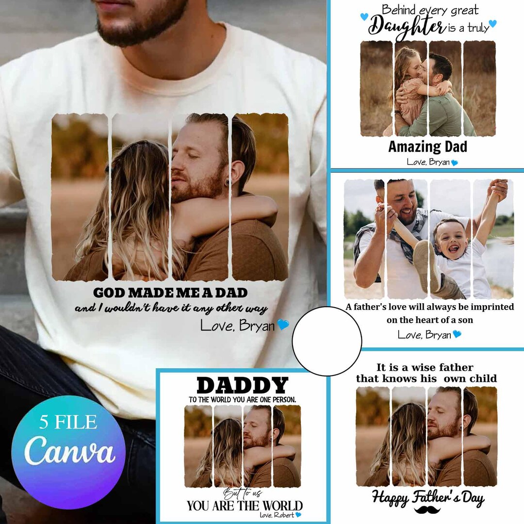 Jesus Father’s Day Canva Template, Father’s Day Custom Frame, Best Dad ...