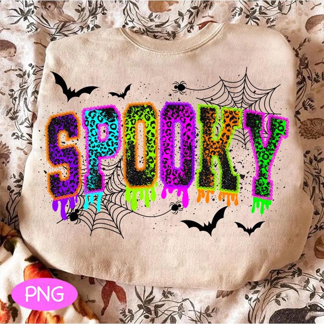 Neon Drip Halloween PNG, Retro Spooky Coquette Design, Girly Fall ...