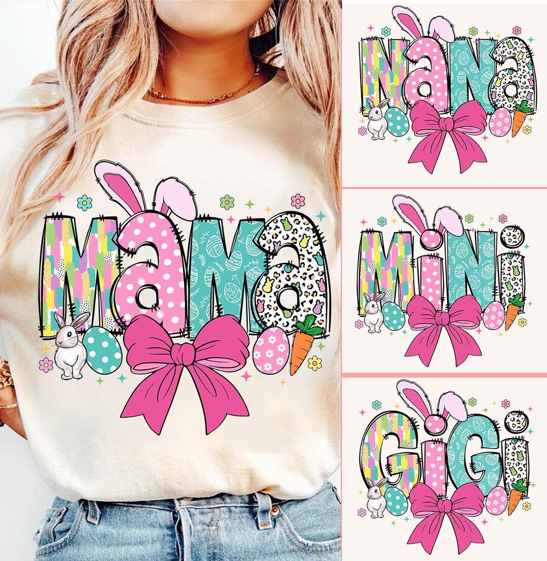 Coquette Easter Mama Bundle, Easter PNG, Mama Easter Png, Easter Day ...
