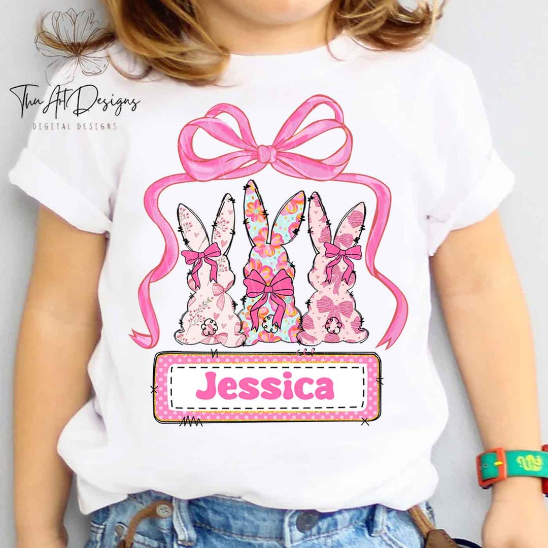 Little Girl Personalized Easter Png-toddler Sublimation Design ...