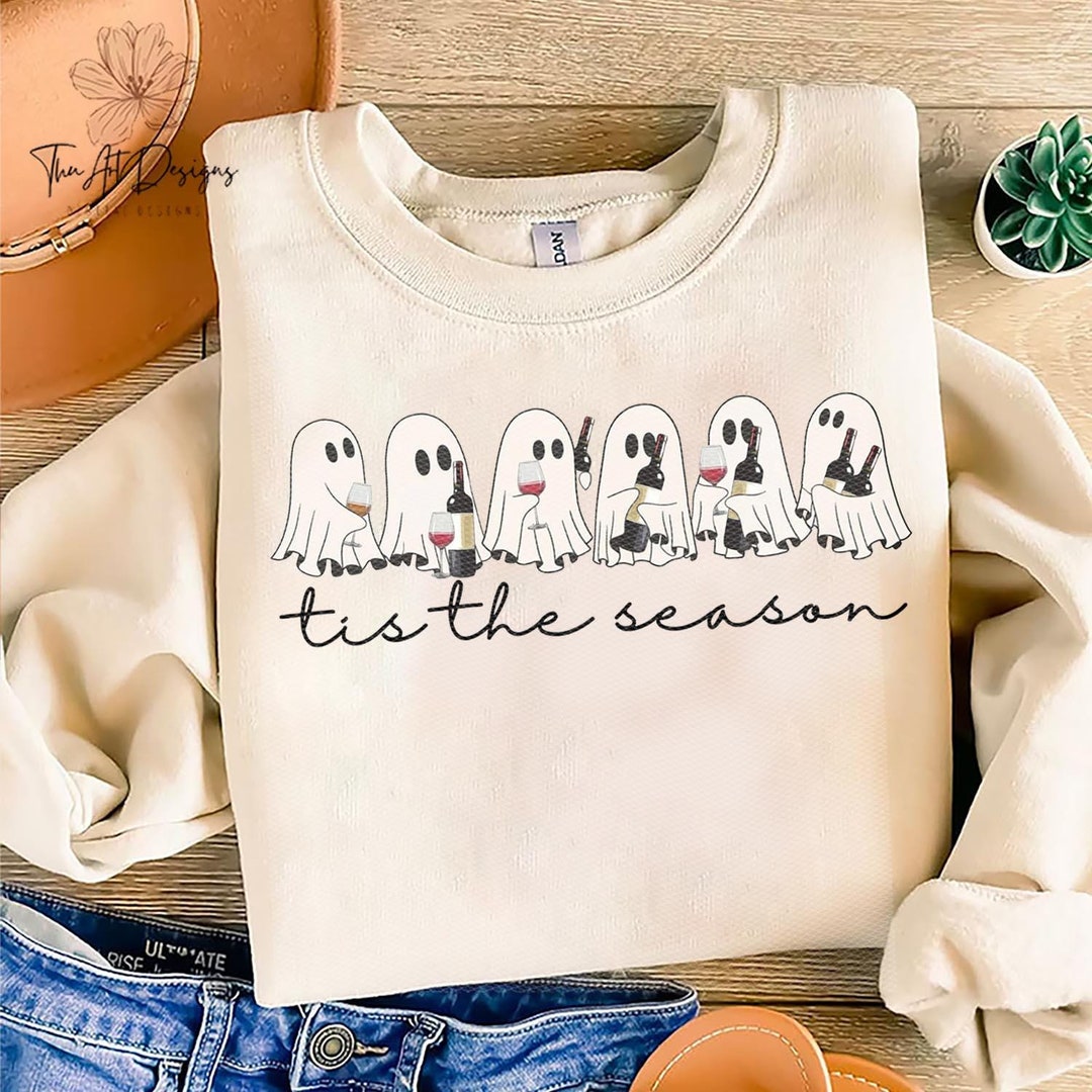 Wine Lover Halloween PNG, Cute Ghost Wine, Ghost Halloween Png, Ghost ...