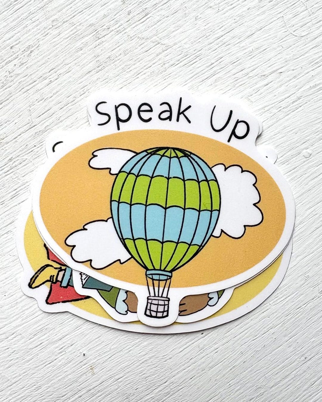 Speak up Sticker | Hot Air Balloon, Speech Therapy, School Counselor - Etsy