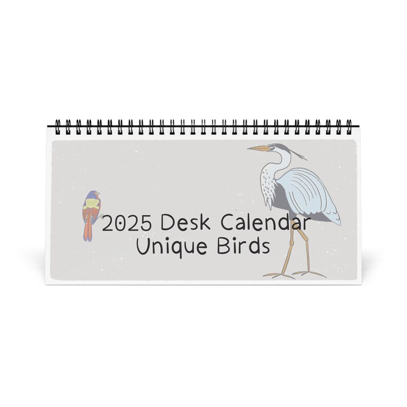 2025 Desktop Calendar Unique Birds, Hand-drawn Birds, Minimalistic ...