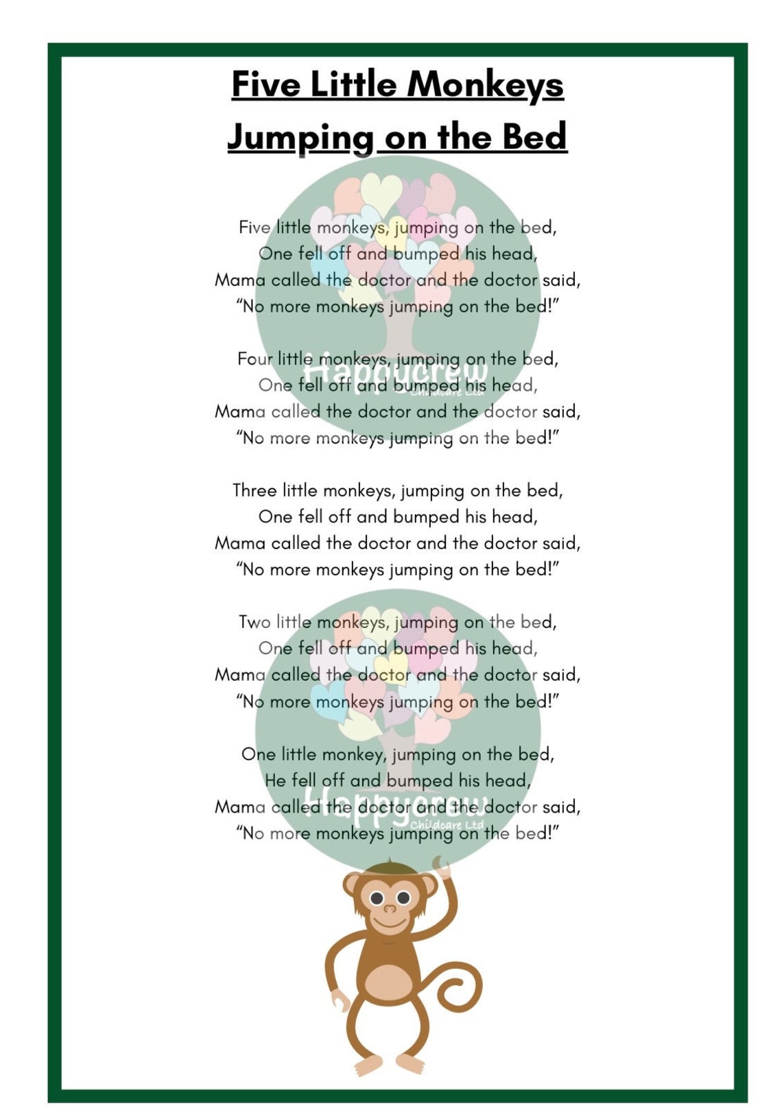 Nursery Rhyme Flash Cards - Early Years - Childcare - Learning ...