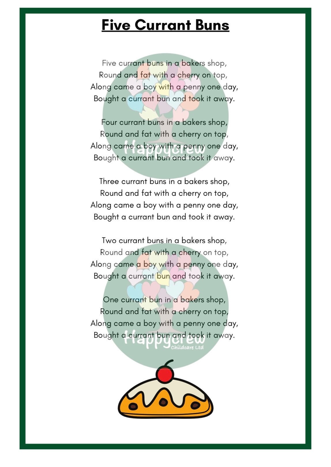 Nursery Rhyme Flash Cards Early Years Childcare Learning Printable ...