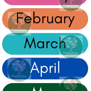 Printable Labels - Months of the Year - Labels - January to December - Etsy