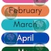 Printable Labels - Months of the Year - Labels - January to December - Etsy