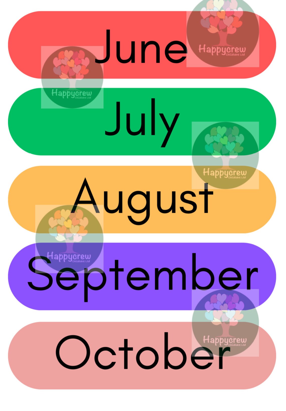 Printable Labels - Months of the Year - Labels - January to December - Etsy
