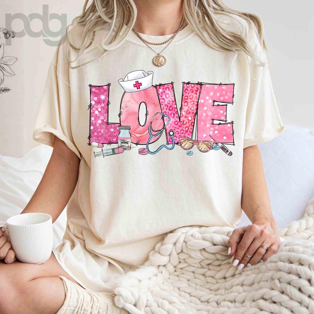 Love Nurse Valentine's Day Shirt, Nursing Shirt, Nurse Love T-shirt ...