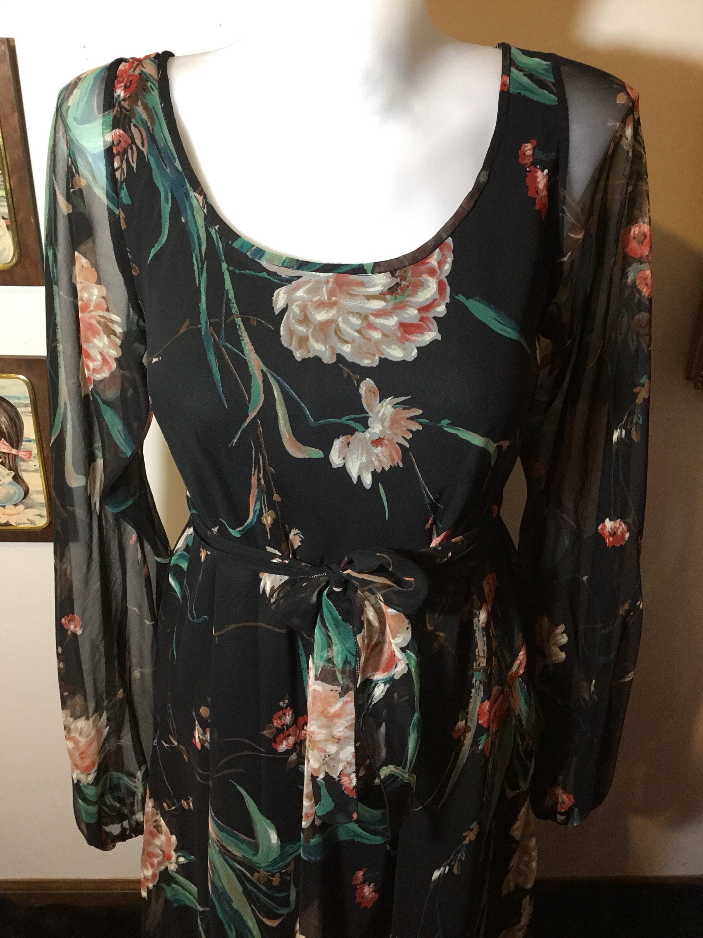 Vintage Floral Robbie Bee Dress - Etsy