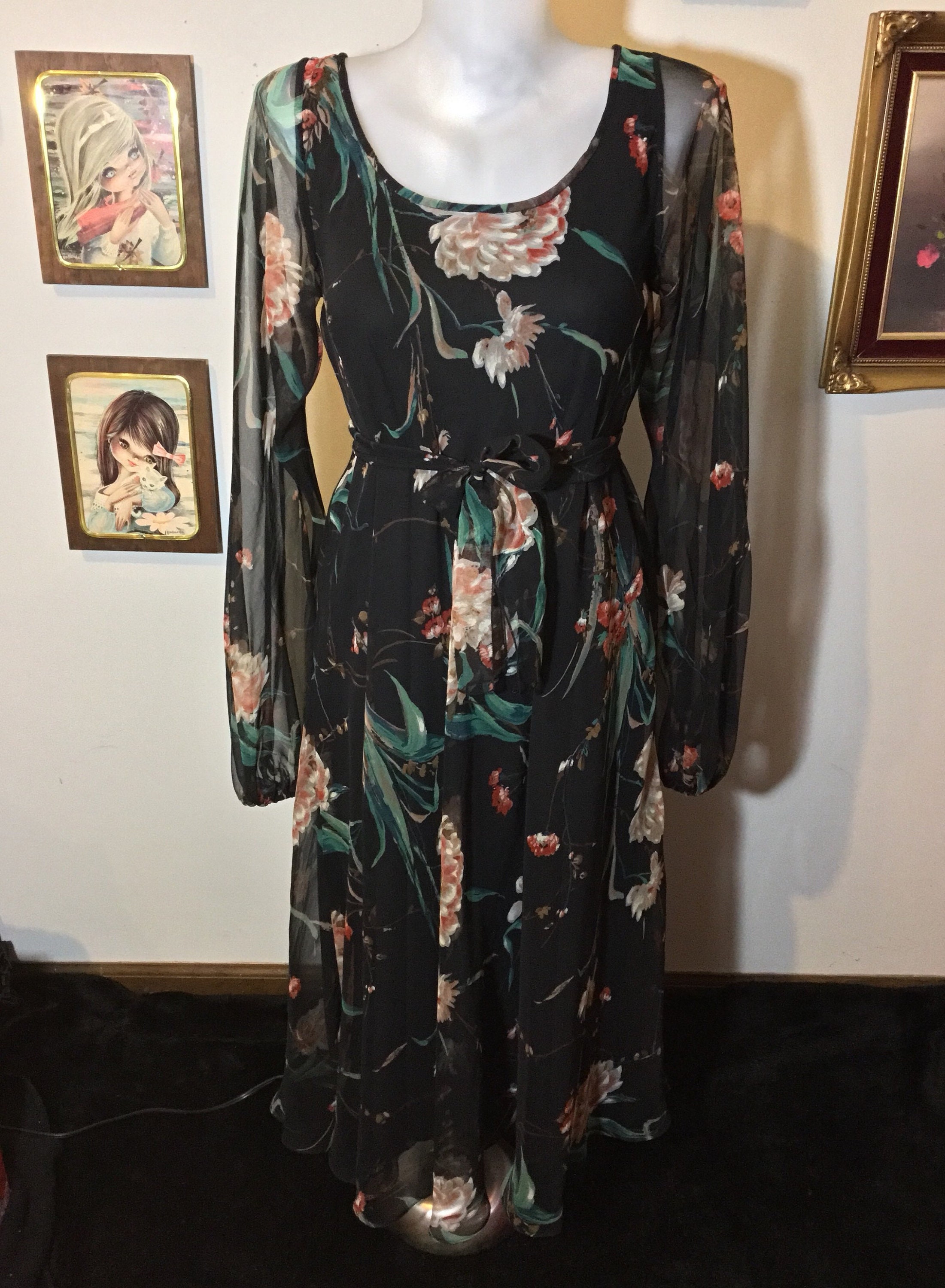 Vintage Floral Robbie Bee Dress - Etsy
