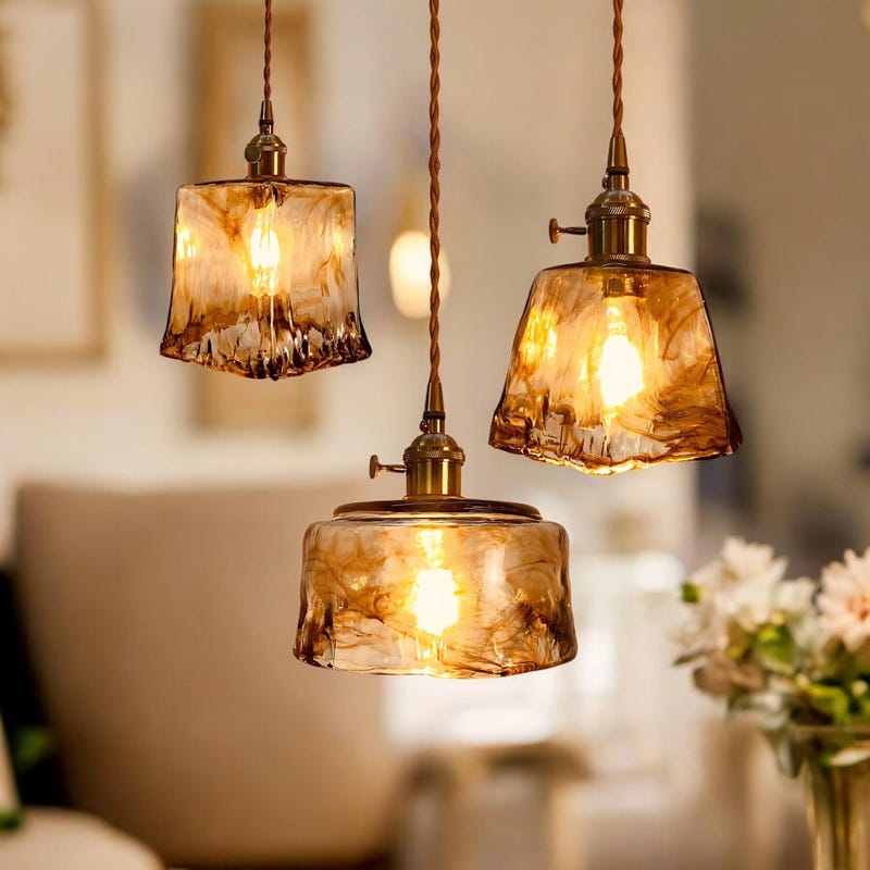 Glass Pendant Lighting - Etsy