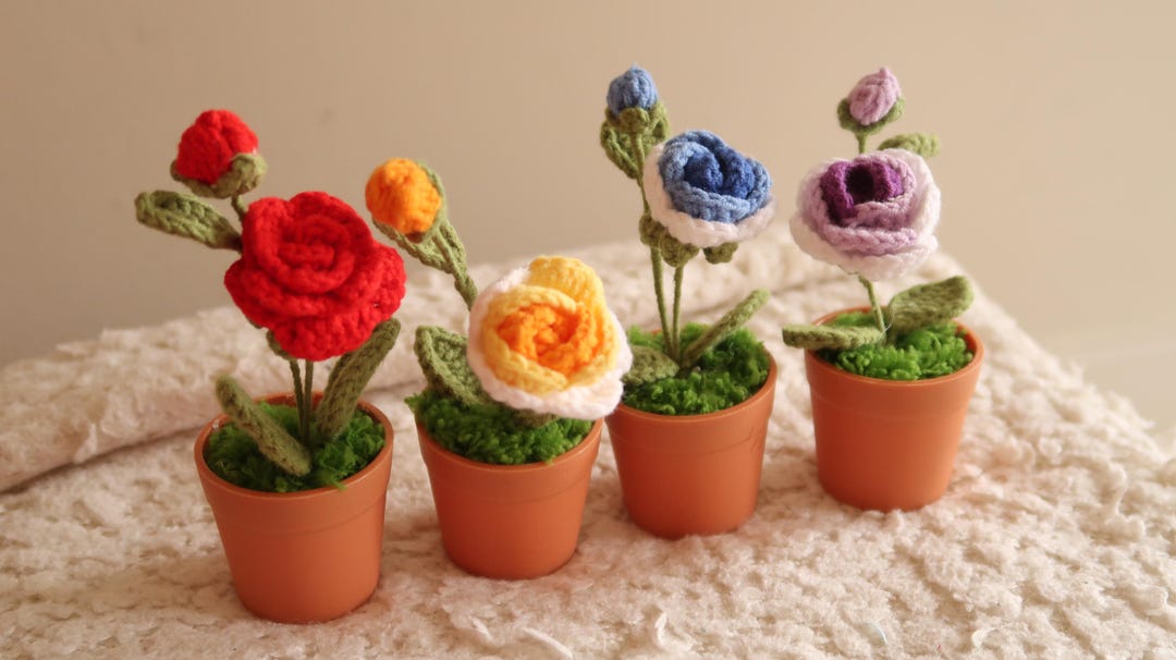 Crocheted Rose - Etsy