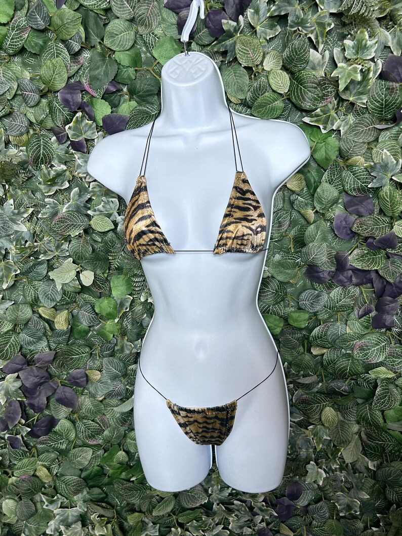 Tiger Exotic Dancer Wear Microkini - Etsy