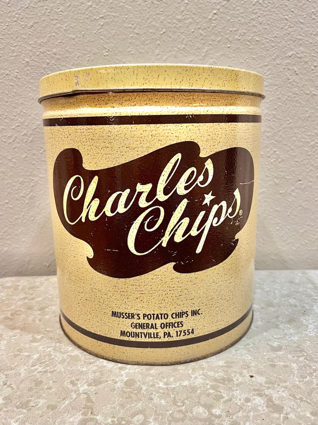 Vintage Charles Chips 1 Lb. Potato Chips Tin. Musser’s Potato Chips ...