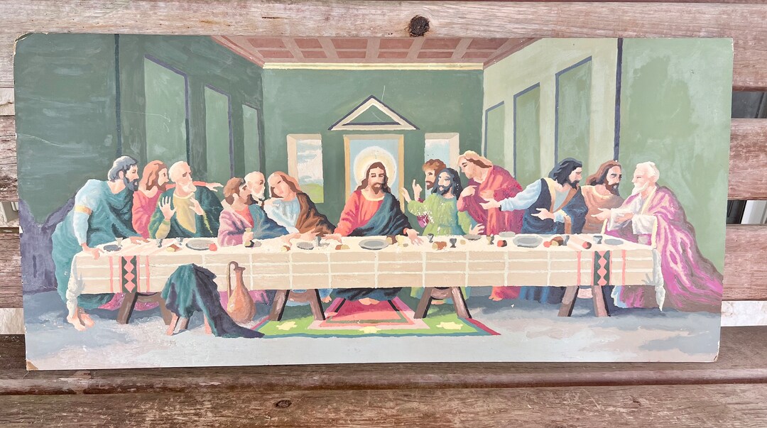 Vintage the Last Supper Paint by Number. Craft Master Oil Painting ...