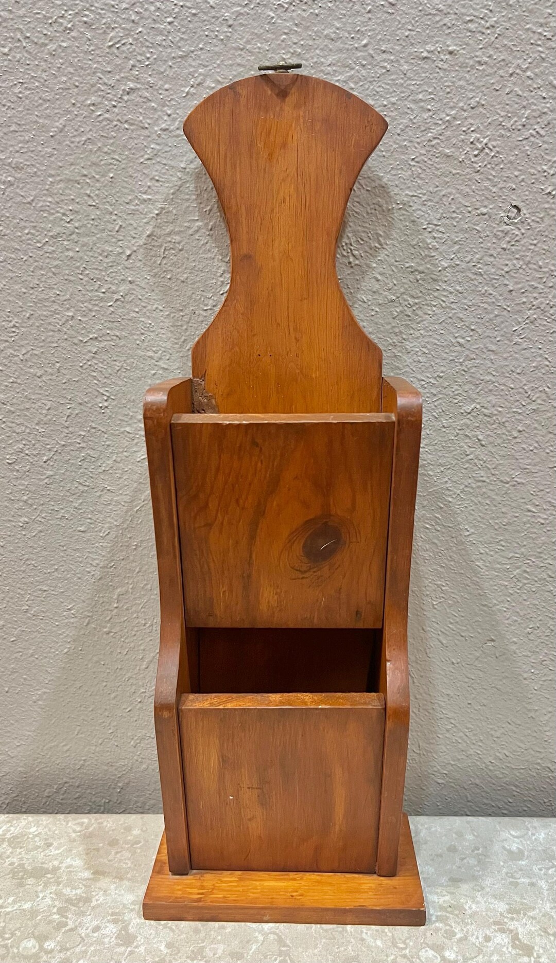 Vintage Wooden Letter Organizer. 2 Slot Storage. Hanging Bill/card ...