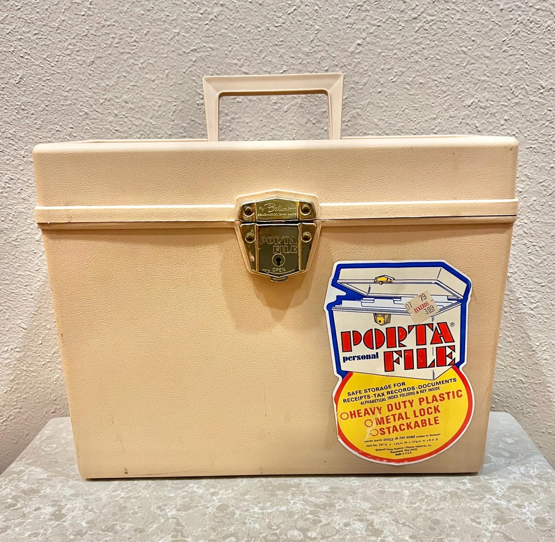 Vintage Ballonoff Portafile Box: Plastic Office File Organizer - Etsy