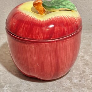 Vintage Ceramic Apple Jar With Lid. Storage Jar. Apple Lover. Kitchen ...