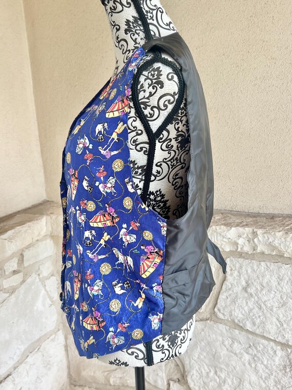Vintage Circus Vest: Flying Trapeze, Dancing Horses -… - Gem