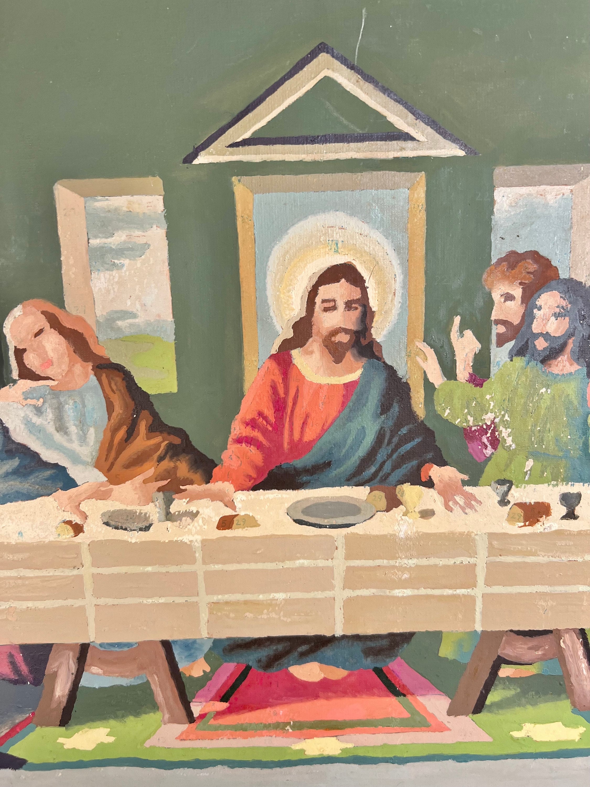 Vintage the Last Supper Paint by Number. Craft Master Oil Painting ...