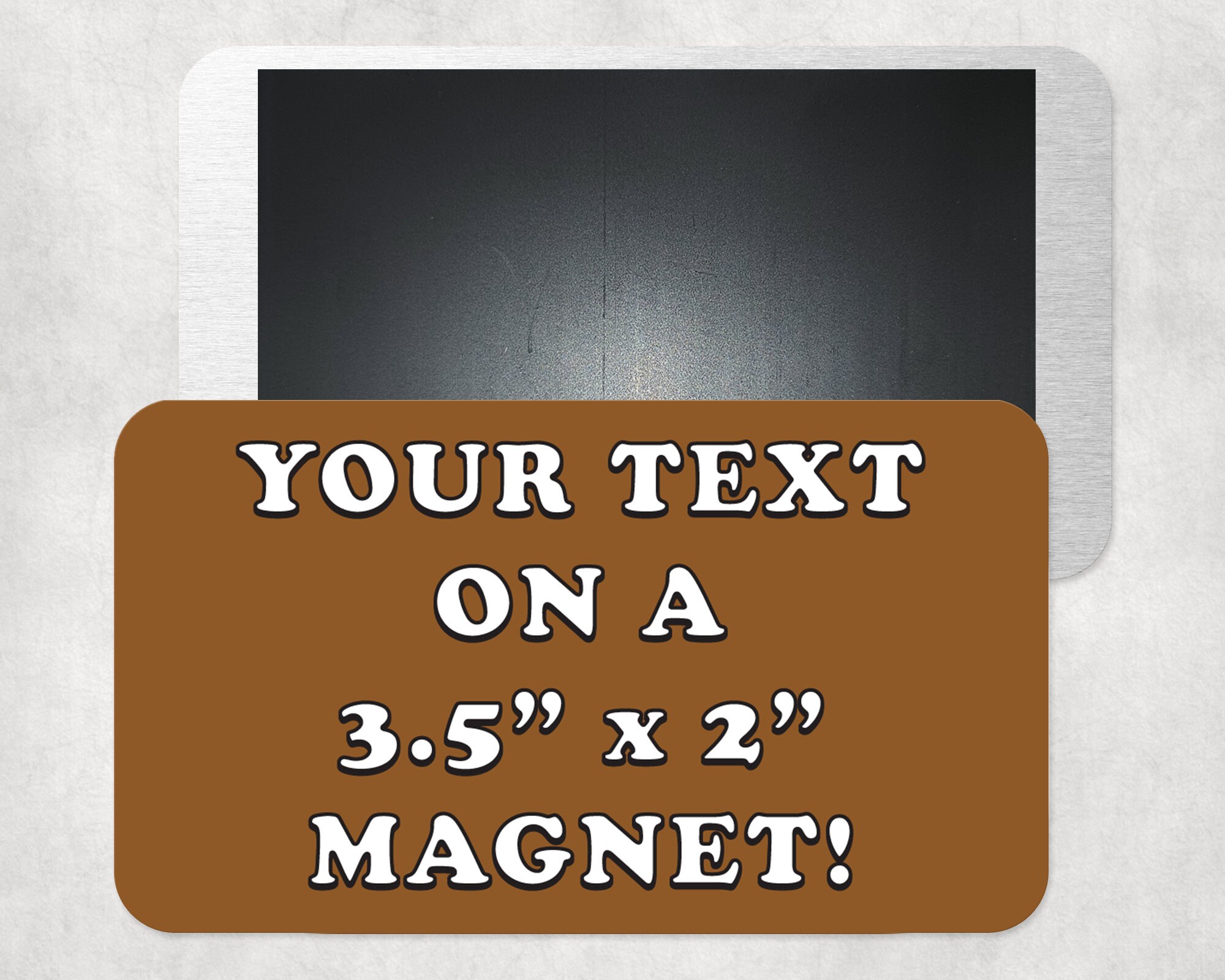 Custom Text Refrigerator Magnet, Personalized Fridge Magnet, Aluminum ...