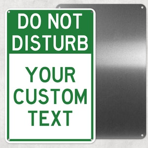 Your Custom Text Do Not Disturb Metal Sign, Personalized Aluminum Sign ...