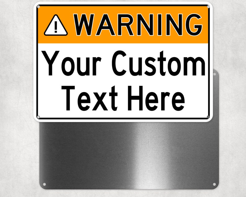 Your Custom Text Metal Warning Sign, Personalized Aluminum Sign, Gate ...