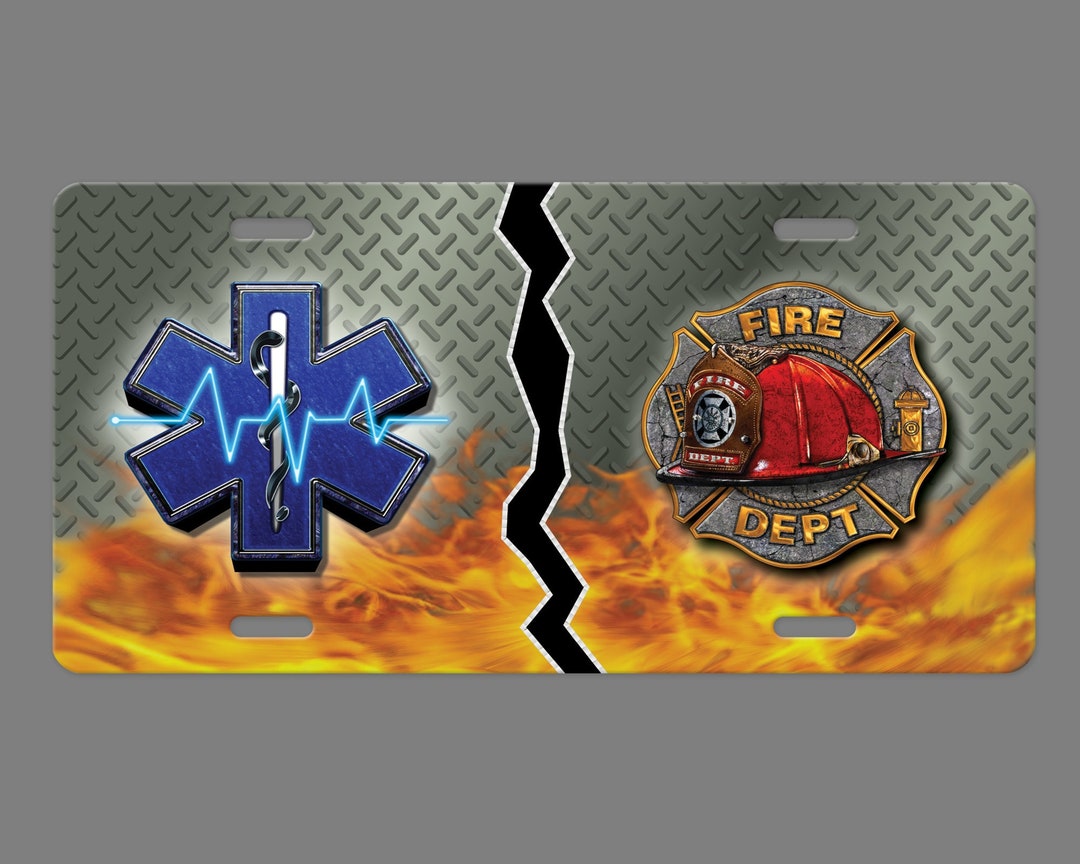 Firefighter/ems License Plate, Emt/paramedic License Plate, House Divided Plate, Novelty Car ...