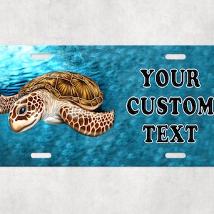 Your Custom Text Sea Turtle License Plates, Vanity Plate, Novelty Car ...