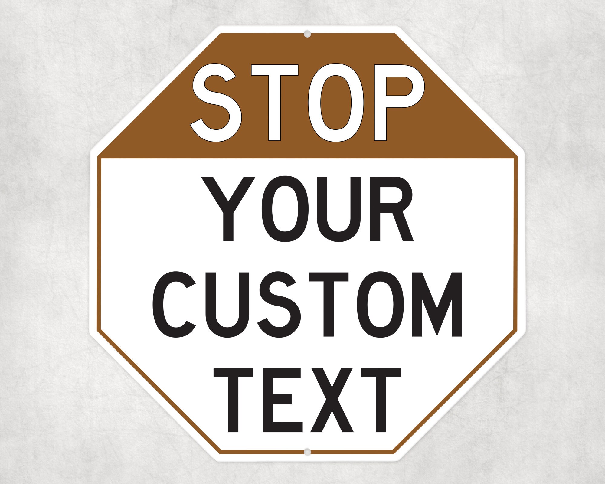 Your Custom Stop Sign Shape Metal Warning Sign 12x12, Personalized ...