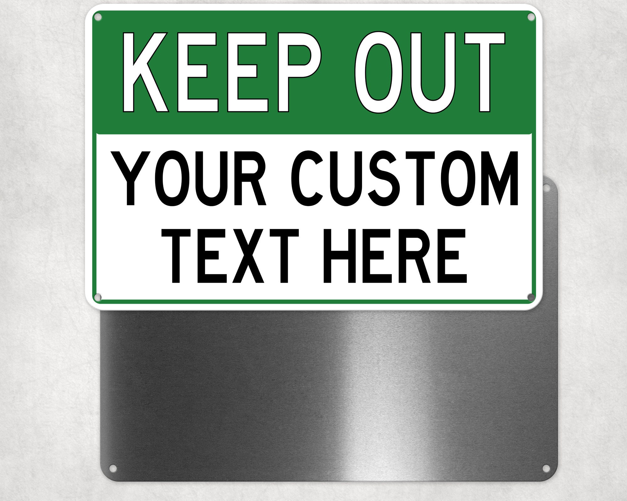 Keep Out Custom Text Metal Sign, Personalized Aluminum Sign, Man Cave ...