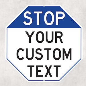 Your Custom Stop Sign Shape Metal Warning Sign (12"x12"), Personalized ...
