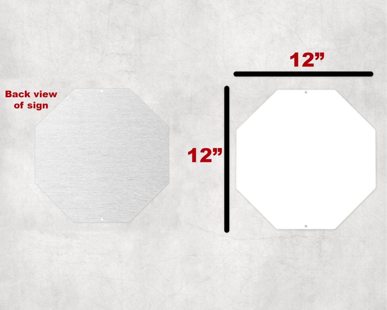 Your Custom Stop Sign Shape Metal Warning Sign (12"x12"), Personalized ...