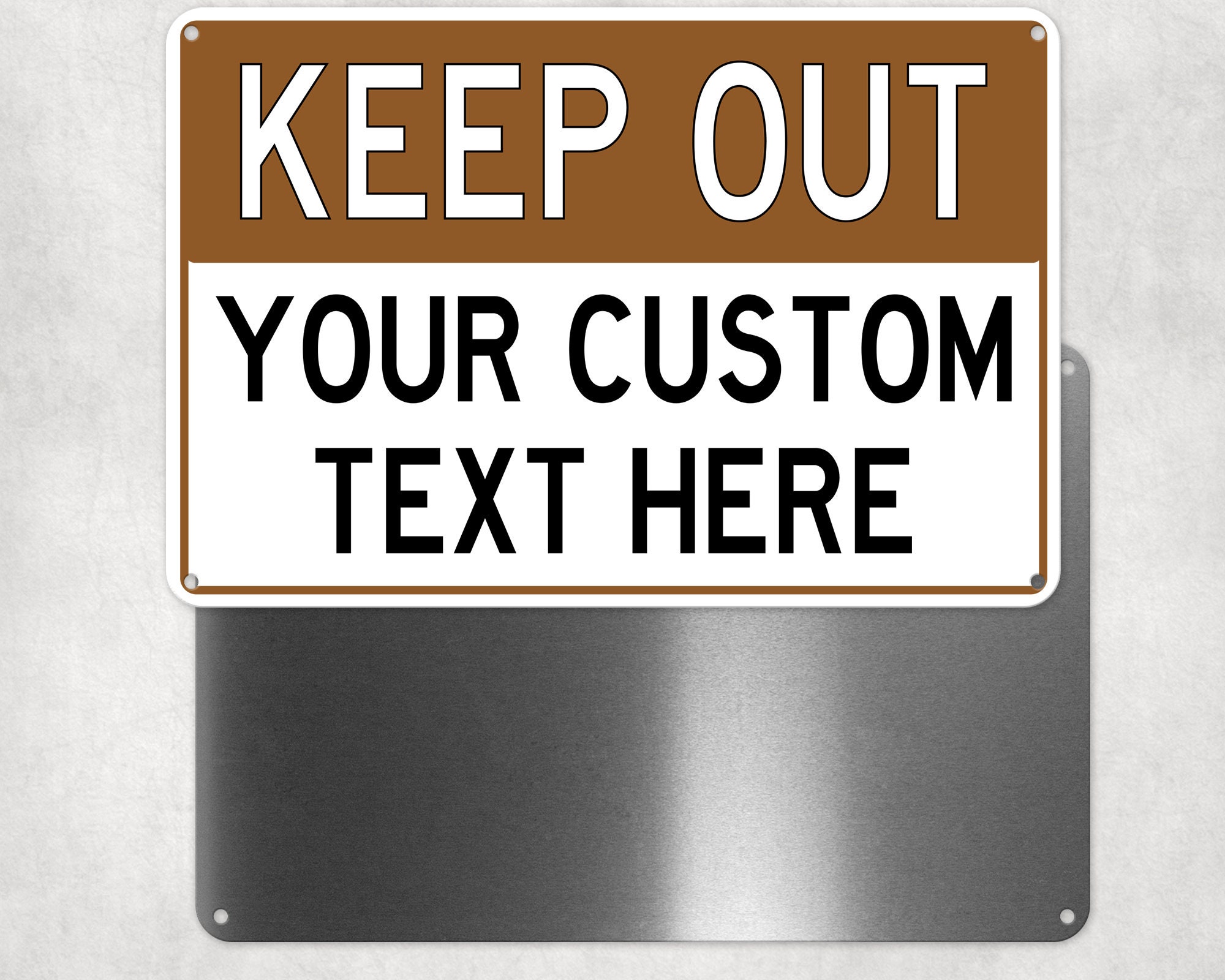 Keep Out Custom Text Metal Sign, Personalized Aluminum Sign, Man Cave ...