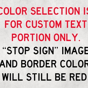 Your Custom Stop Sign Horizontal Metal Warning Sign, Personalized ...