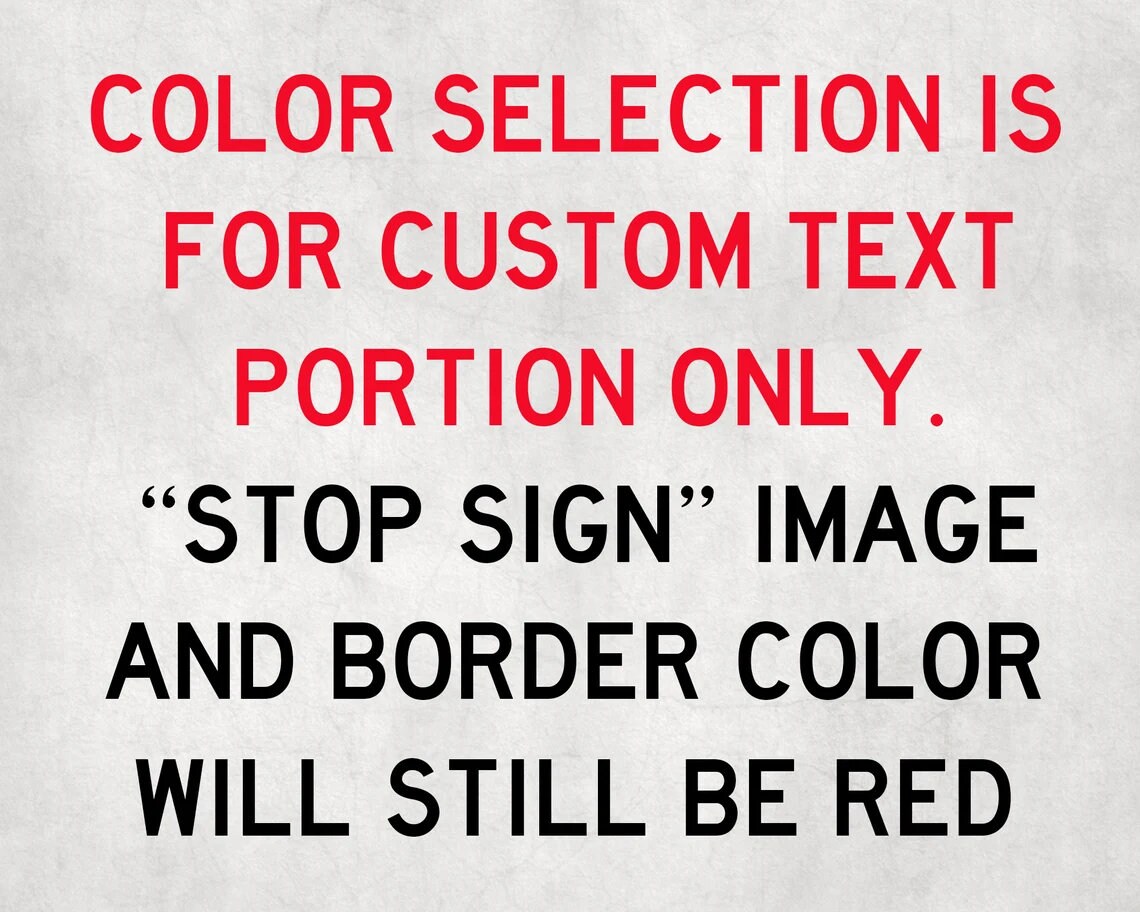 Your Custom Stop Sign With Hand Metal Warning Sign, Personalized ...