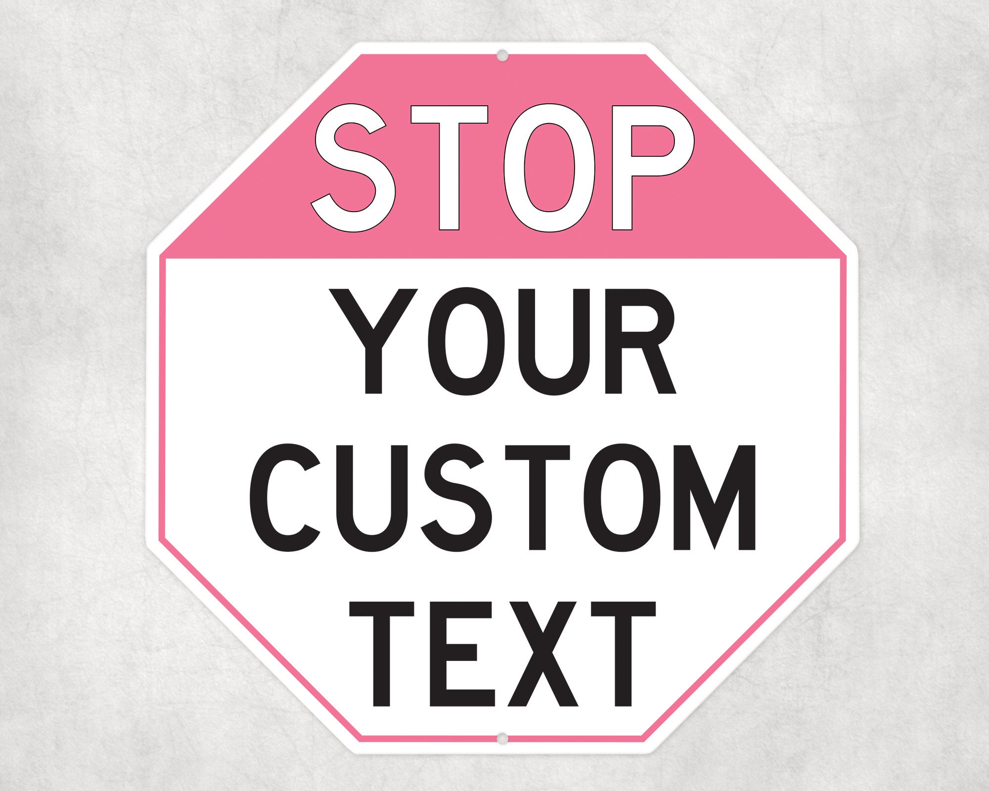 Your Custom Stop Sign Shape Metal Warning Sign (12"x12"), Personalized ...