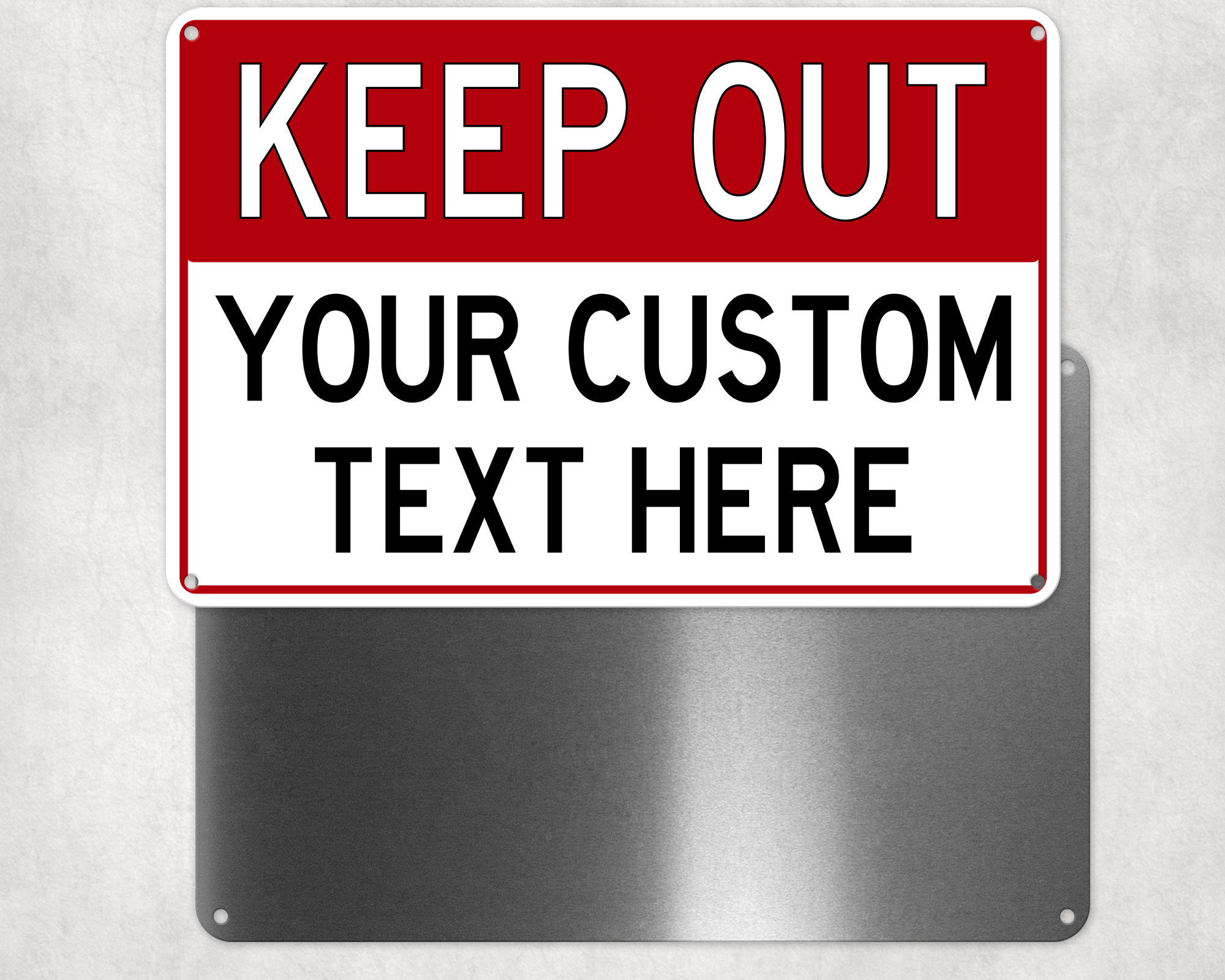 Keep Out Custom Text Metal Sign, Personalized Aluminum Sign, Man Cave ...