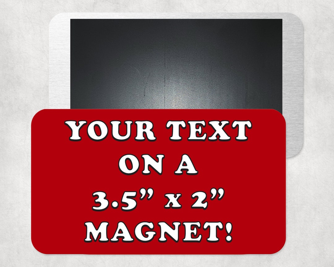 Custom Text Refrigerator Magnet, Personalized Fridge Magnet, Aluminum ...