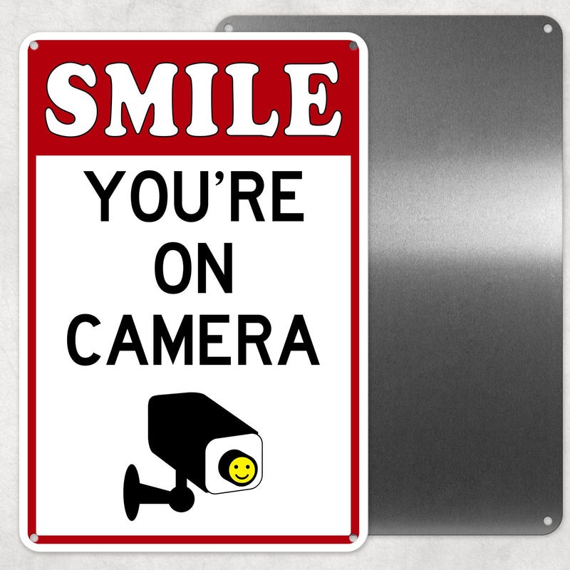Smile Youre on Camera Sign - Etsy