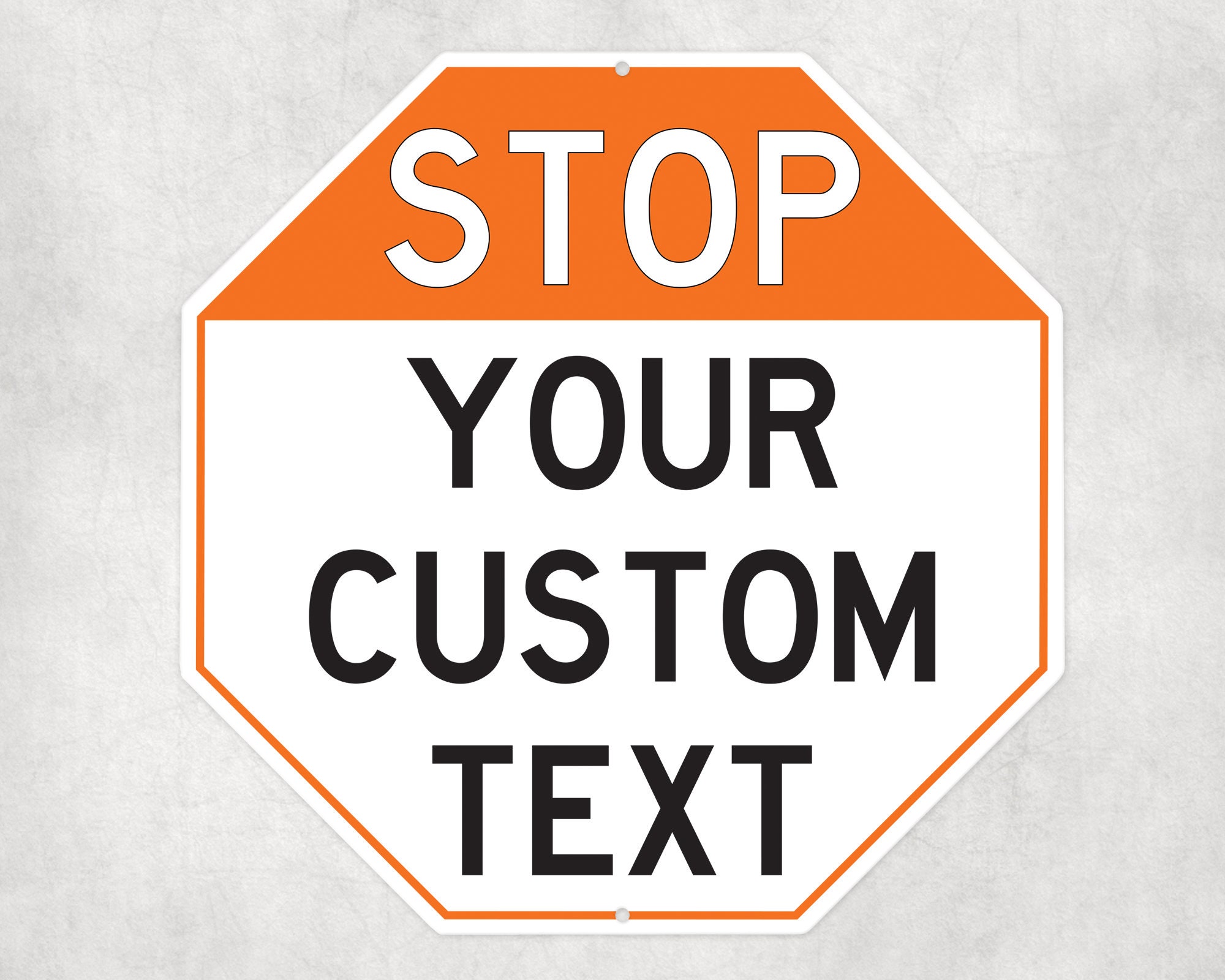 Your Custom Stop Sign Shape Metal Warning Sign 12x12, Personalized ...