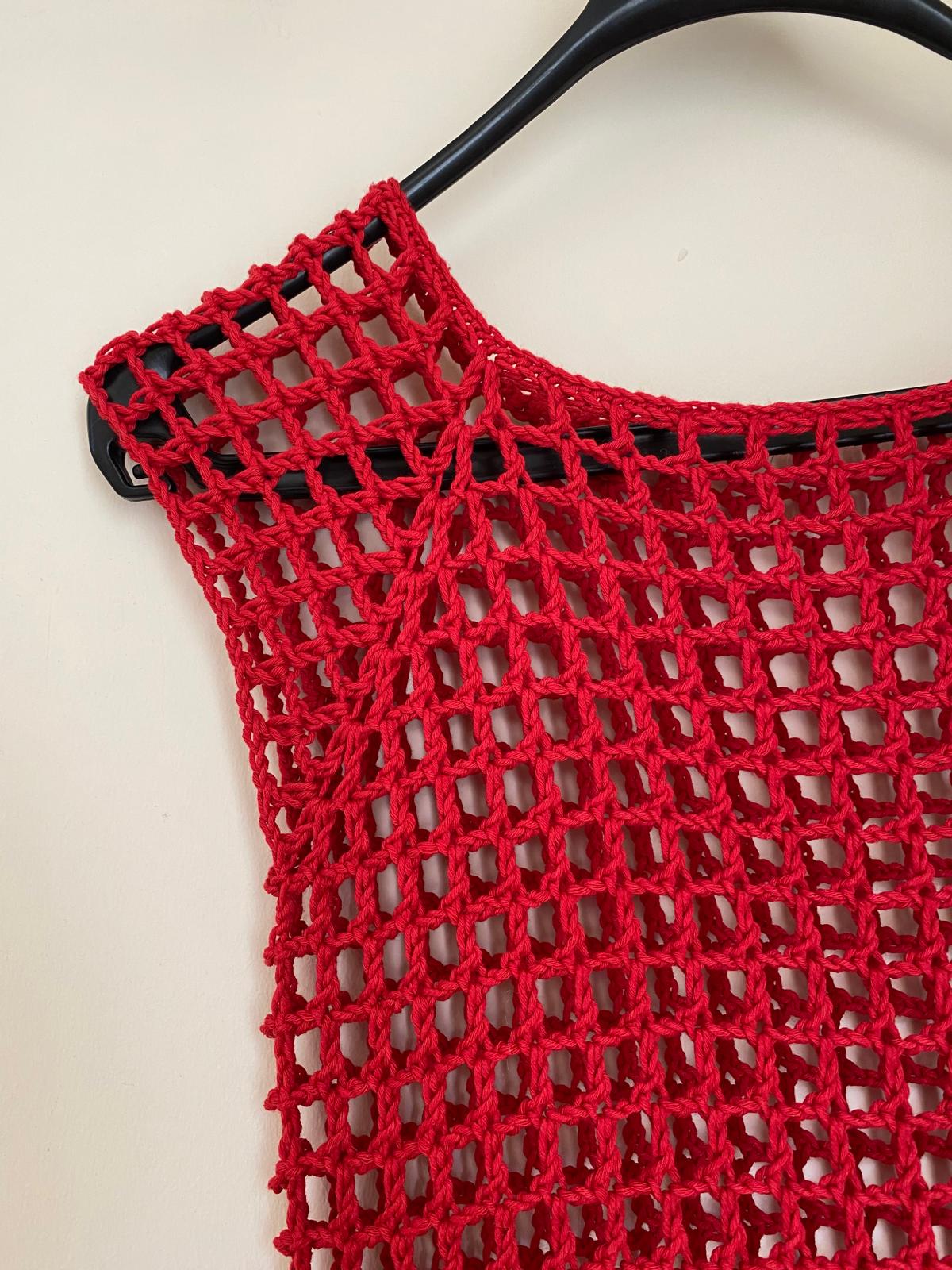 Crochet Fishnet Dress, Handmade Mesh Midi Dress, See Through Festival ...