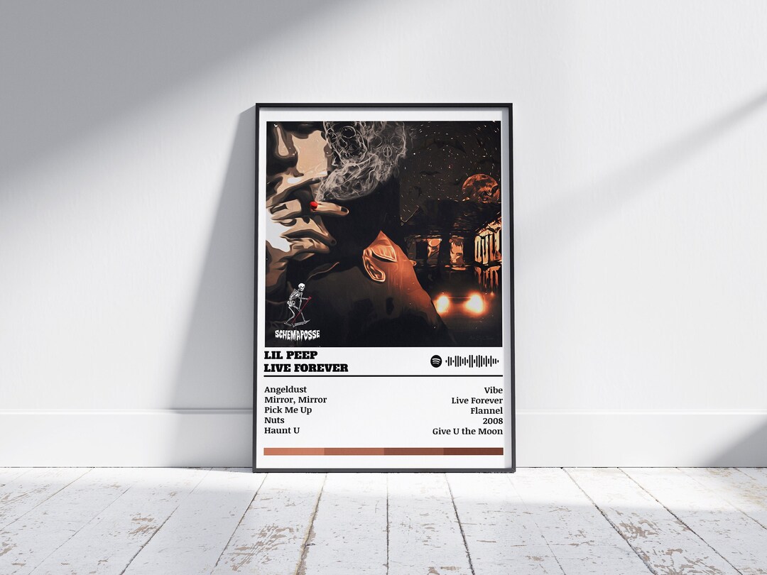 Lil Peep Poster Print Live Forever Poster Music Poster Album Cover ...