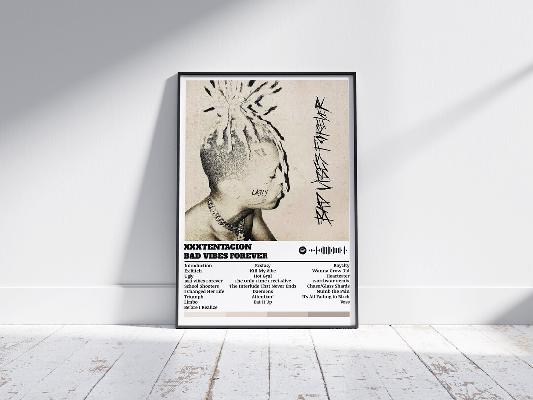 XXXTENTACION Poster Print Bad Vibes Forever Poster Music Poster Album ...